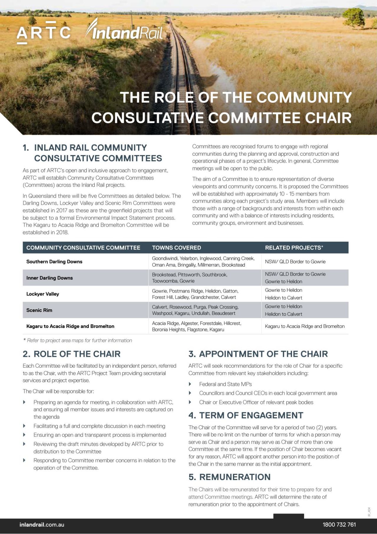 Community Consultative Committees (CCCs) - Inland Rail