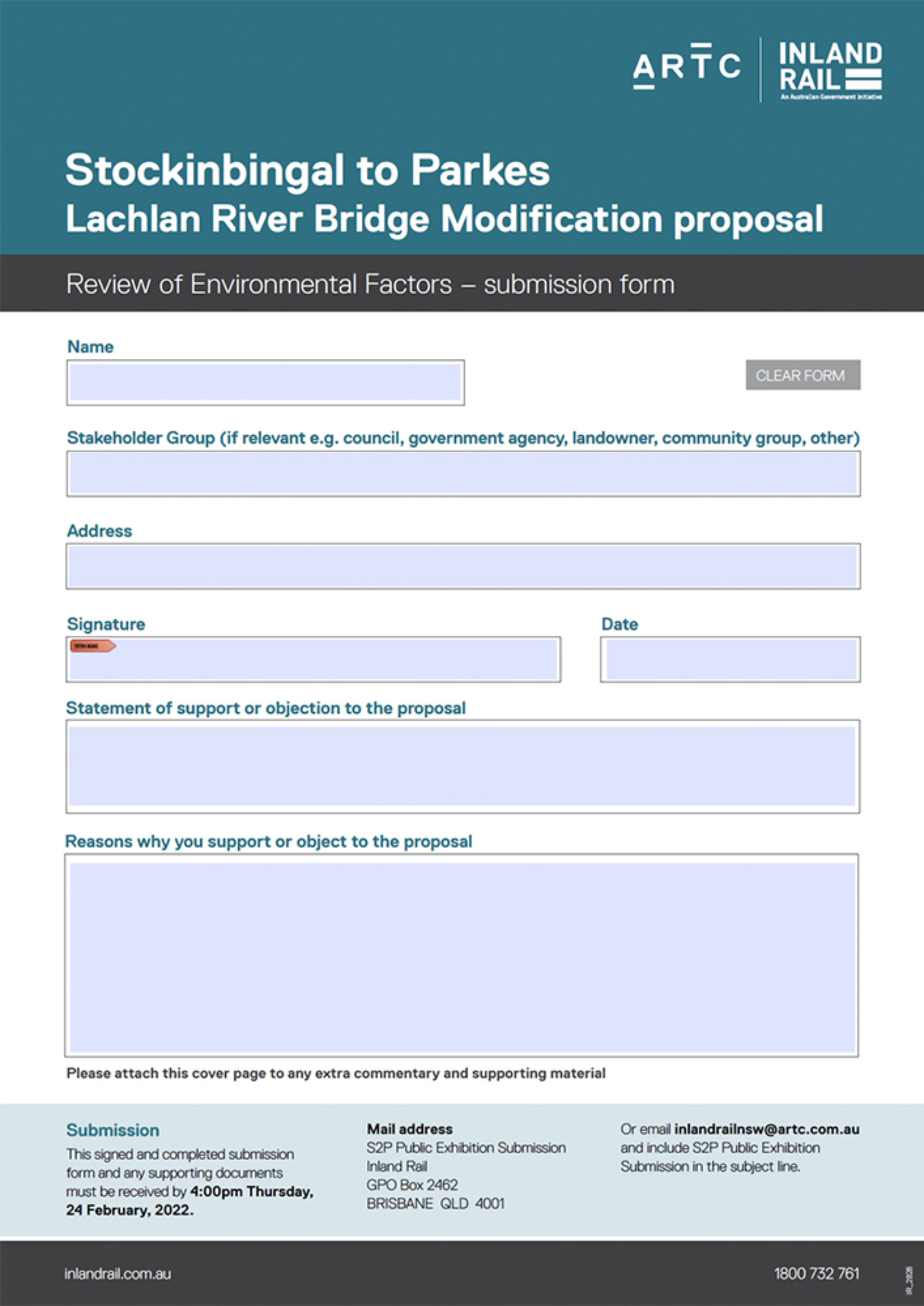 Stockinbingal to Parkes Lachlan River Bridge proposal REF submission ...