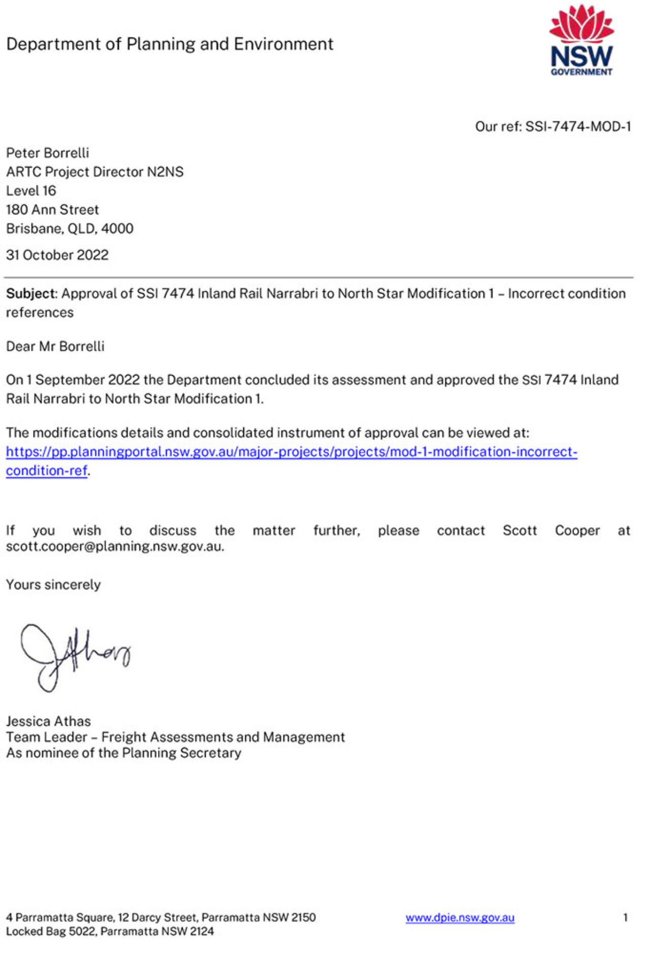 DPE Conditions of Approval of Inland Rail – Narrabri to North Star ...