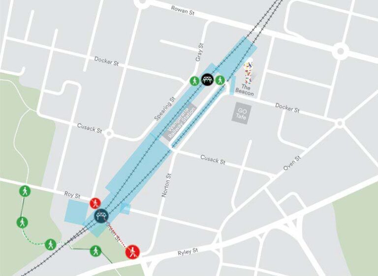 Works: Wangaratta Station, Green St Bridge, May 2024- Inland Rail