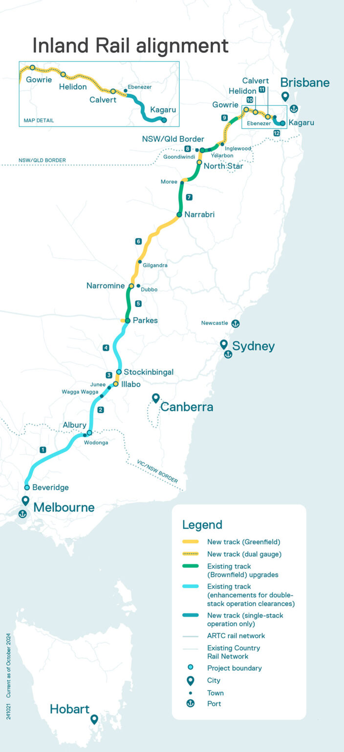 Map of Inland Rail Route - Inland Rail