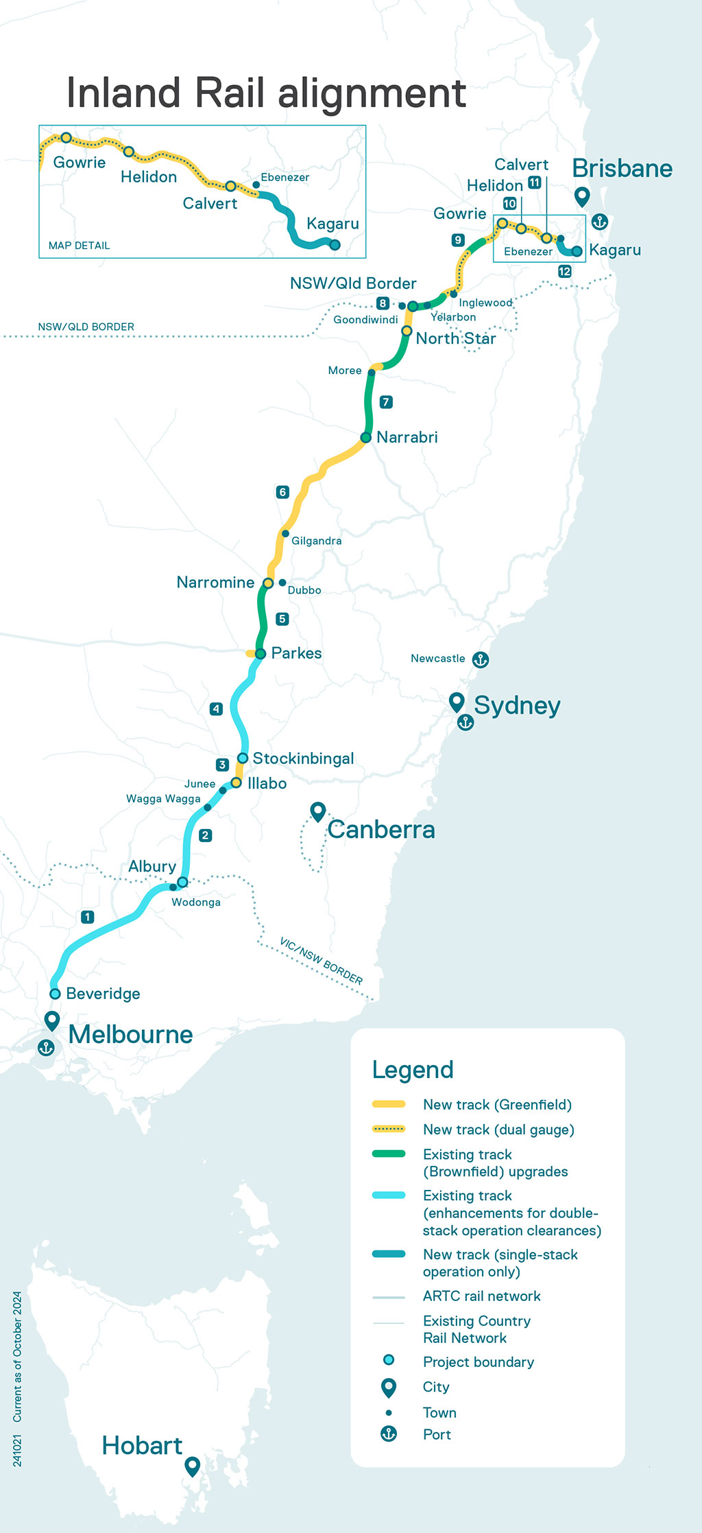 Map of Inland Rail Route - Inland Rail