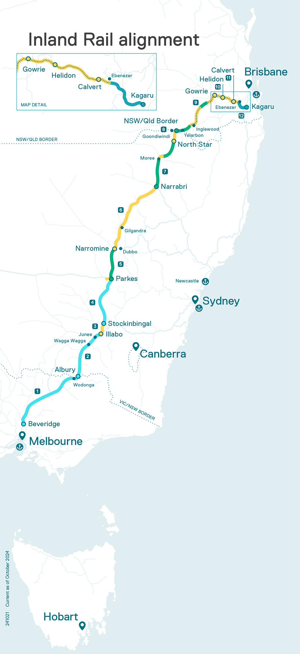 Map of Inland Rail Route - Inland Rail
