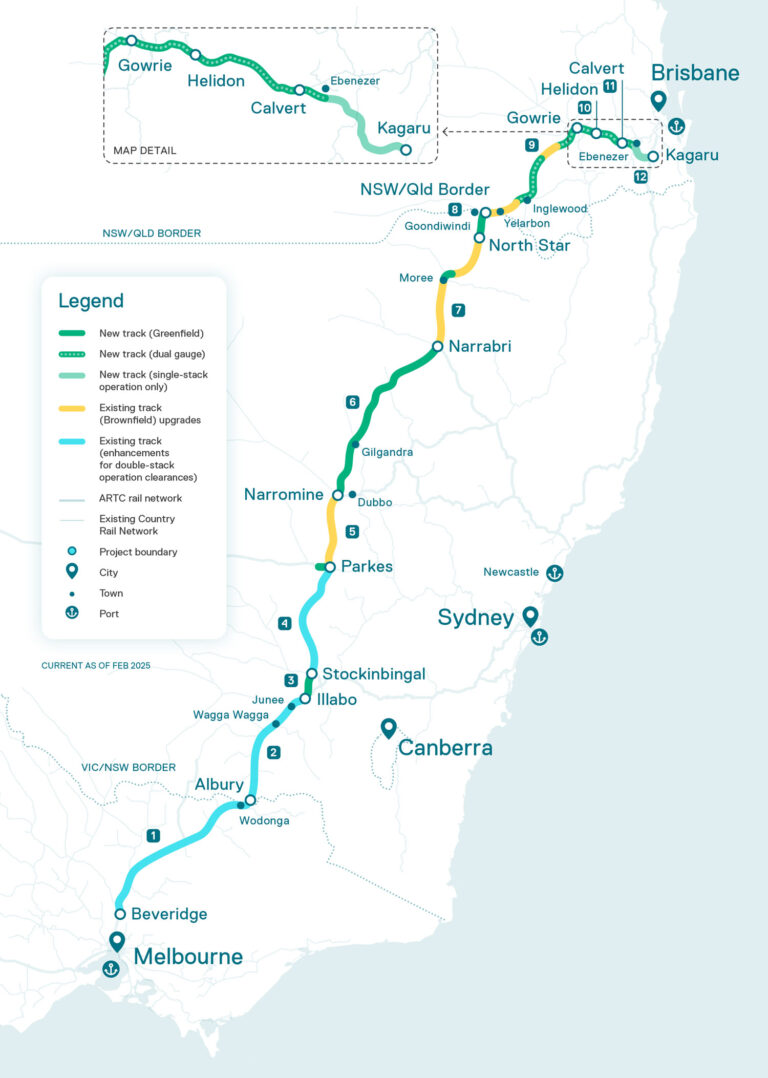 Map of Inland Rail Route - Inland Rail
