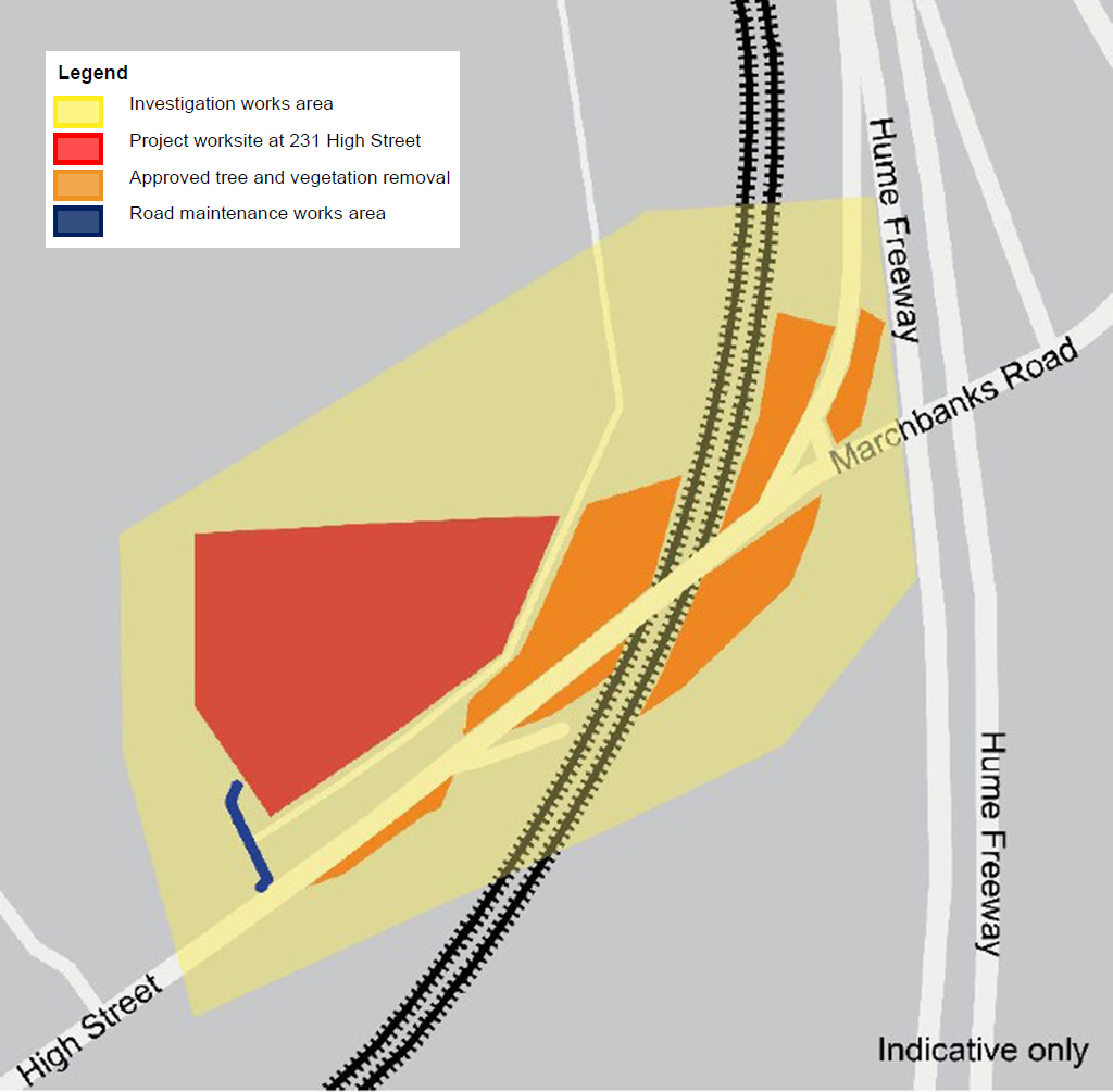 Works: Marchbanks Road, Broadford, 1-30 April - Inland Rail