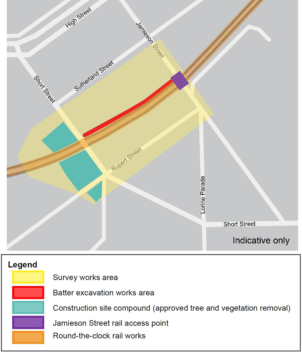 Day and night works, Broadford, 22-24 March 2025- Inland Rail
