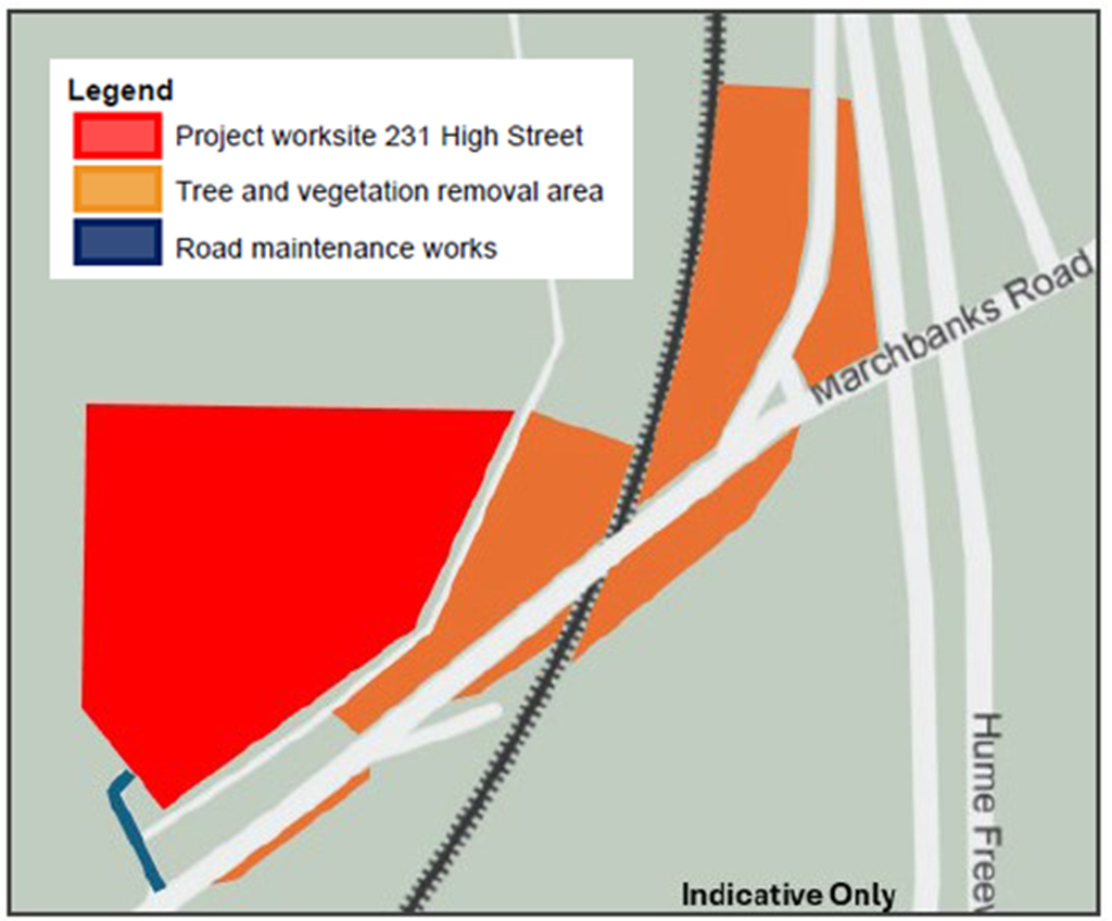 Works: Marchbanks Road, Broadford, 1-30 April - Inland Rail