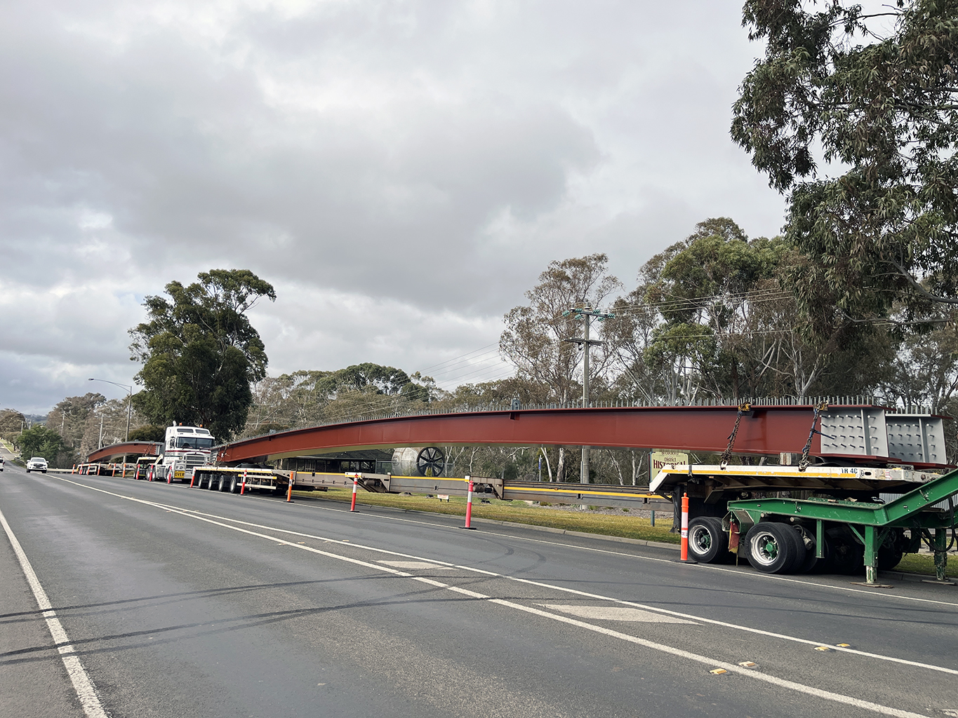 Beveridge to Albury: First bridge beams for Broadford - Inland Rail