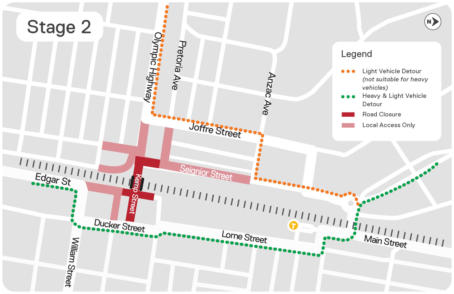 Junee Detours, Traffic Info: Kemp St Bridge Closure - Inland Rail