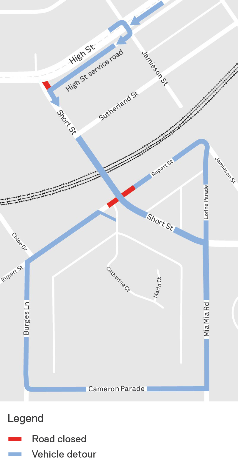 Broadford, Victoria Traffic Changes 2025 - Inland Rail